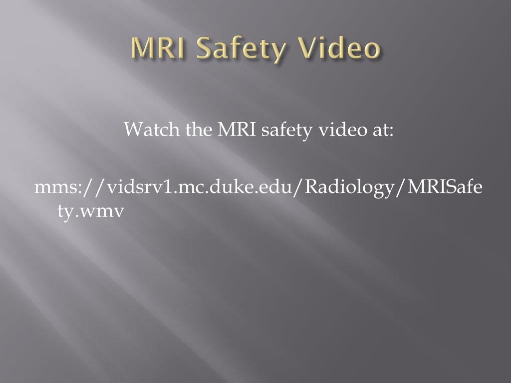 PPT - RESEARCH MRI Safety Training CBIR University of Maryland Center ...