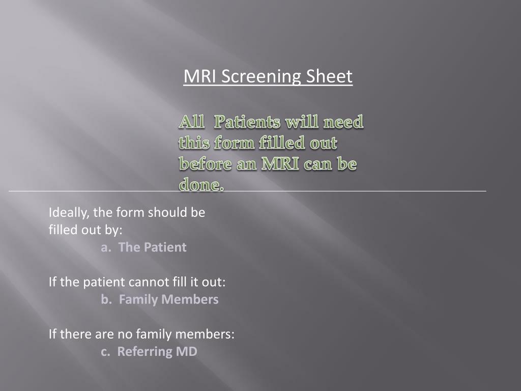 PPT - RESEARCH MRI Safety Training CBIR University of Maryland Center ...