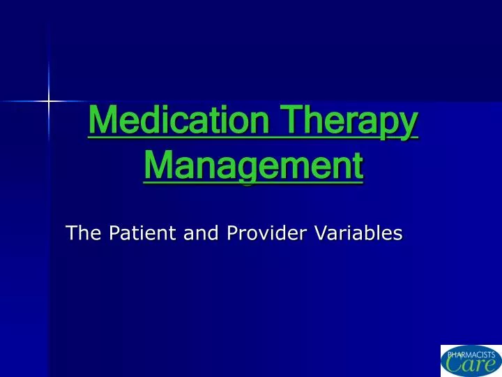 PPT - Medication Therapy Management PowerPoint Presentation, free ...