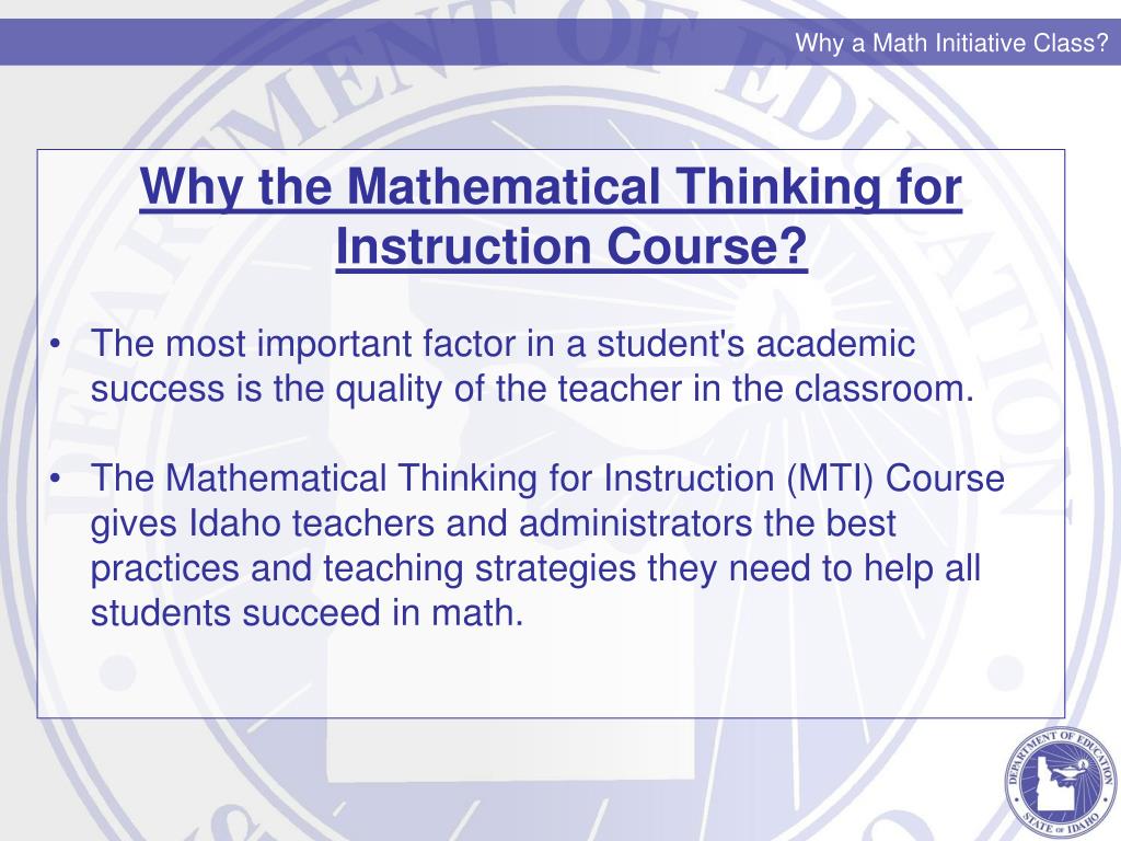 PPT - Idaho Math Initiative: Investing in Idaho’s Teachers PowerPoint ...