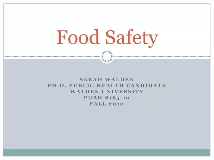 PPT - Food Safety PowerPoint Presentation, free download - ID:6691441