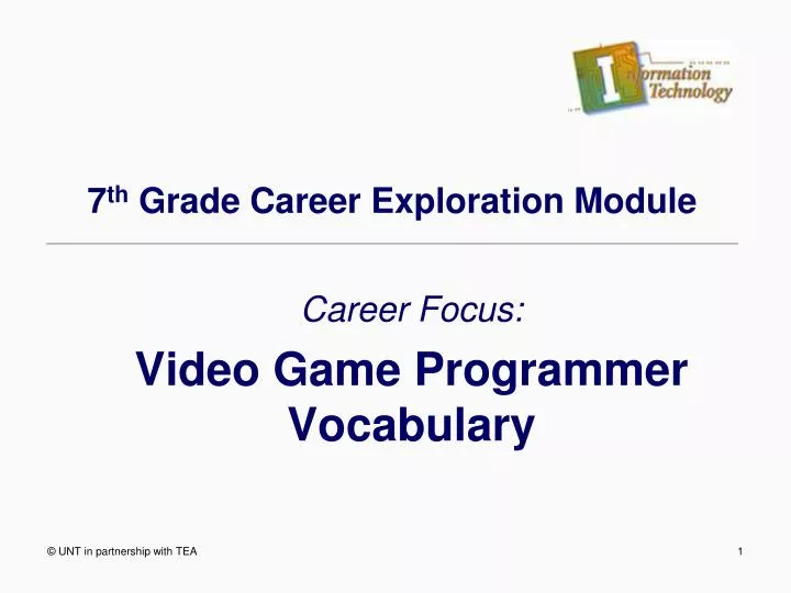 PPT - 7 th Grade Career Exploration Module PowerPoint Presentation ...