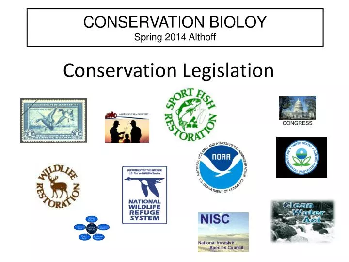 PPT - Conservation Legislation PowerPoint Presentation, free download - ID:6692194