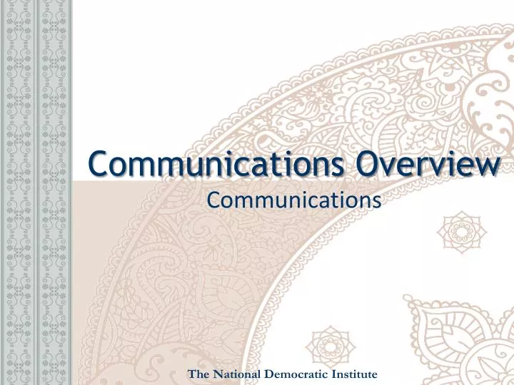PPT - Communications Overview Communications PowerPoint Presentation ...
