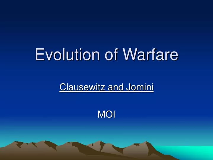 PPT - Evolution of Warfare PowerPoint Presentation, free download - ID ...