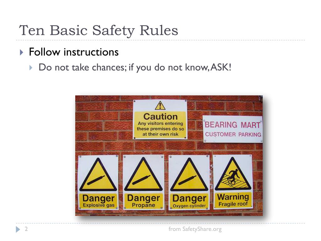 PPT Ten Basic Safety Rules PowerPoint Presentation Free Download PPT Ten Basic Safety Rules PowerPoint Presentation Free Download