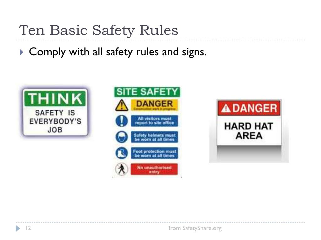 PPT Ten Basic Safety Rules PowerPoint Presentation Free Download PPT Ten Basic Safety Rules PowerPoint Presentation Free Download