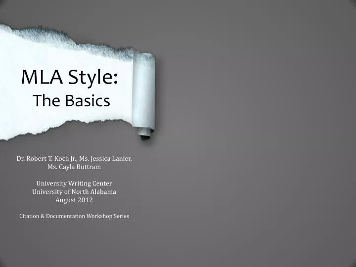PPT - MLA Style: The Basics PowerPoint Presentation, free download - ID ...