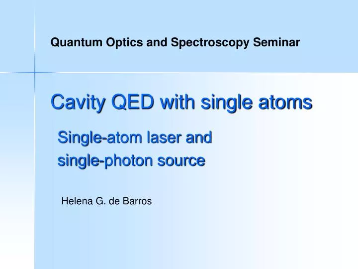PPT - Cavity QED with single atoms PowerPoint Presentation, free ...