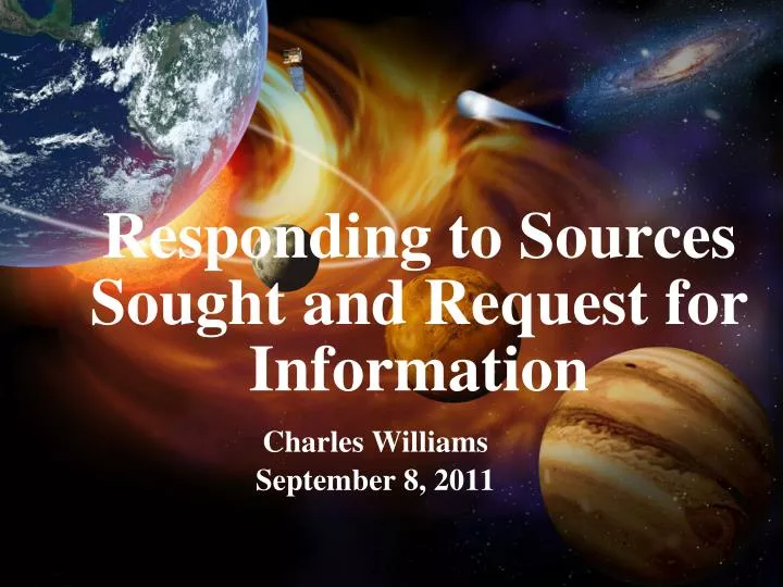 PPT - Responding to Sources Sought and Request for Information ...