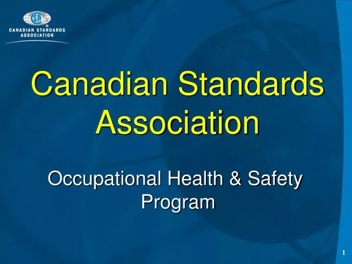 PPT - Canadian Standards Association PowerPoint Presentation, free ...