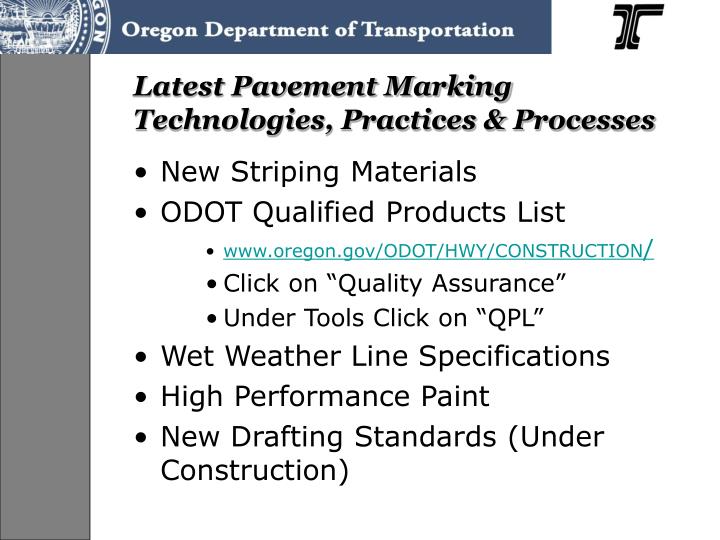 PPT - ODOT Pavement Marking Design PowerPoint Presentation - ID:6694445