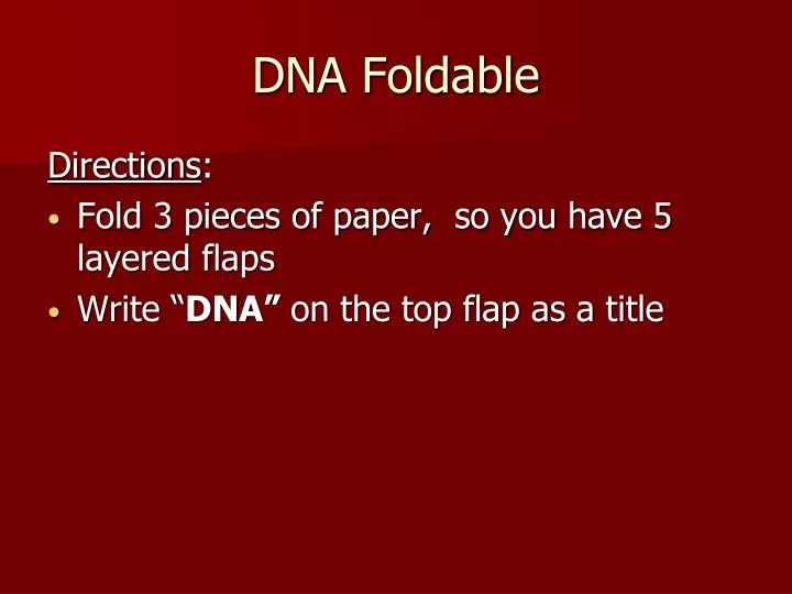 PPT - DNA Foldable PowerPoint Presentation, free download - ID:6695393