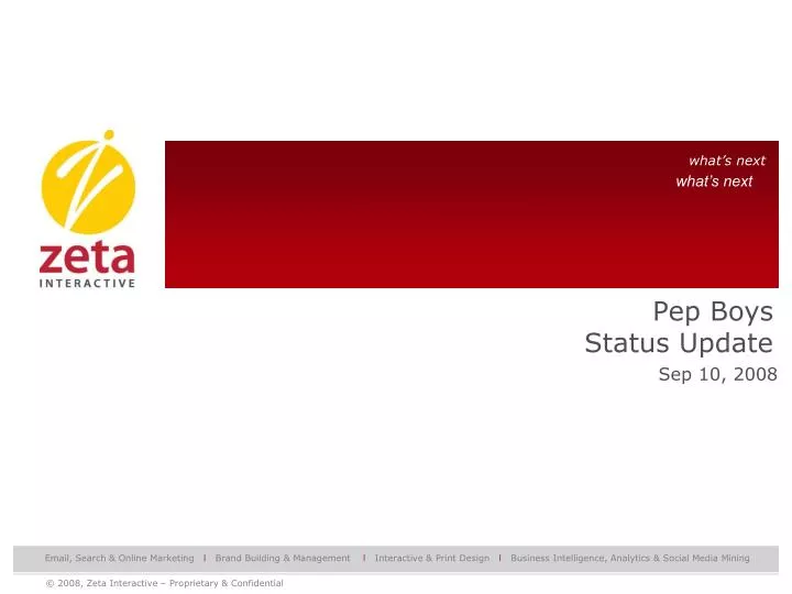 PPT - Pep Boys Status Update PowerPoint Presentation, free download ...