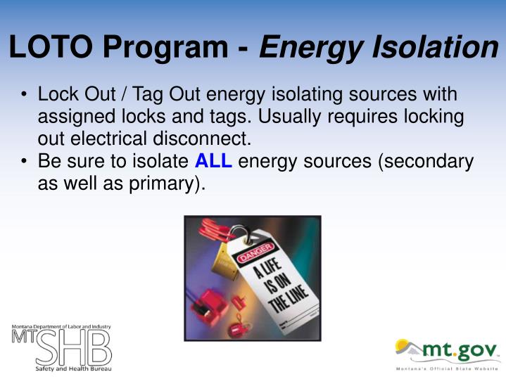 PPT - Lock Out Tag Out (LOTO) PowerPoint Presentation - ID:6696006