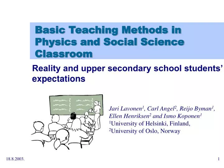 PPT Basic Teaching Methods In Physics And Social Science Classroom