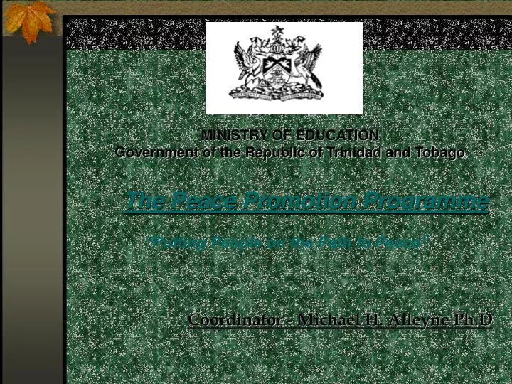 PPT - The Peace Promotion Programme “Putting People on the Path to ...