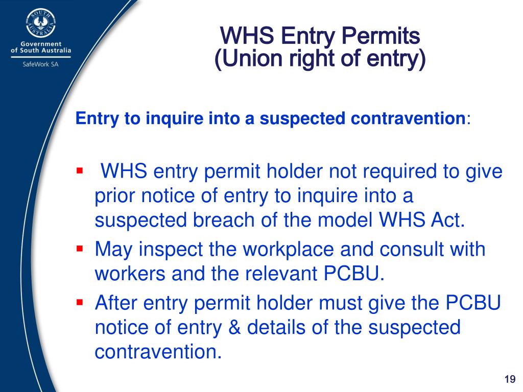 Ppt National Model Ohs Laws And Their Impact In South Australia