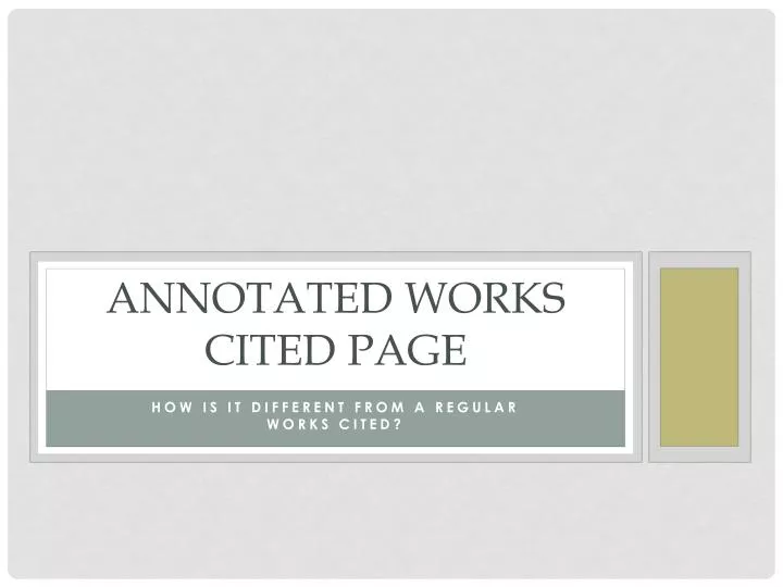 PPT - Annotated Works Cited Page PowerPoint Presentation, free download ...