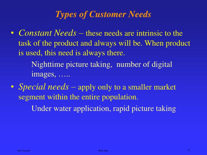 PPT - Customer Needs PowerPoint Presentation - ID:6698829