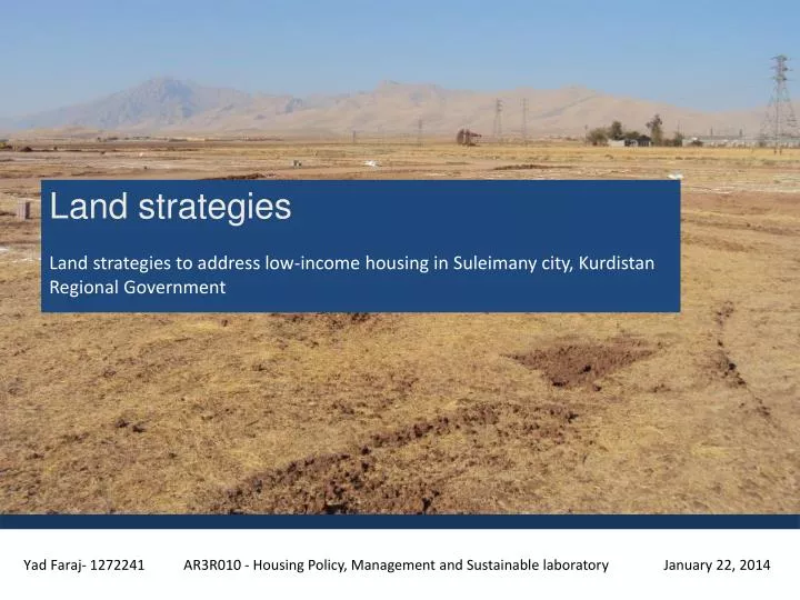 PPT - Land strategies PowerPoint Presentation, free download - ID:6699380