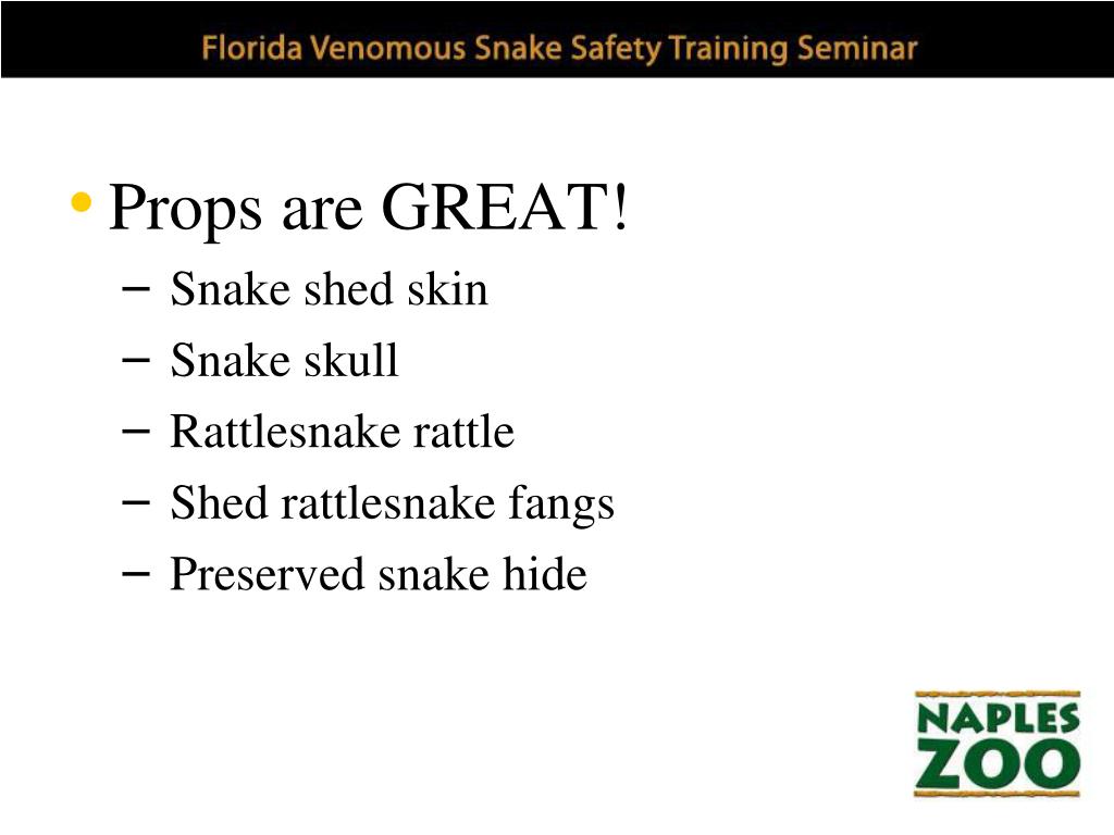 PPT - Florida Venomous Snake Safety Training Seminar PowerPoint ...
