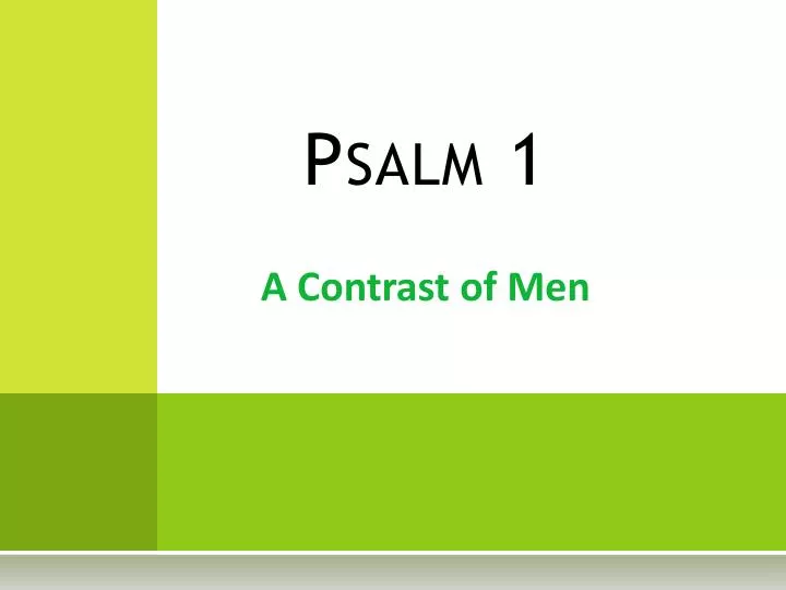 PPT - Psalm 1 PowerPoint Presentation, free download - ID:6700562