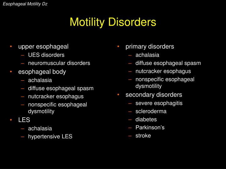 PPT - Esophageal Motility Disorders PowerPoint Presentation - ID:6701046