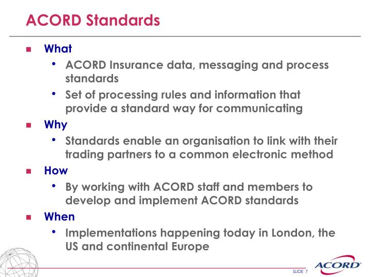 PPT - ACORD - global insurance data standards PowerPoint Presentation ...