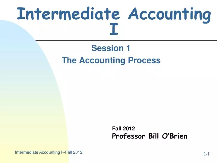PPT - Intermediate Accounting I PowerPoint Presentation, free download ...