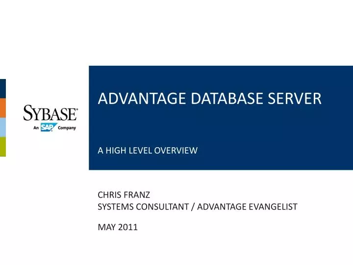 PPT - Advantage Database Server PowerPoint Presentation, free download - ID:6703521