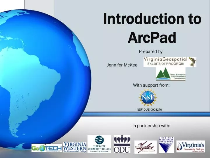 PPT - Introduction to ArcPad PowerPoint Presentation, free download ...