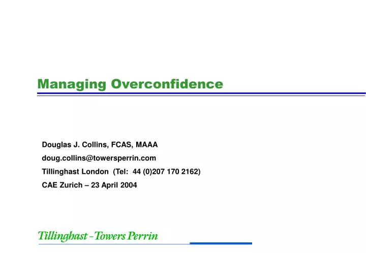 PPT - Managing Overconfidence PowerPoint Presentation, free download ...