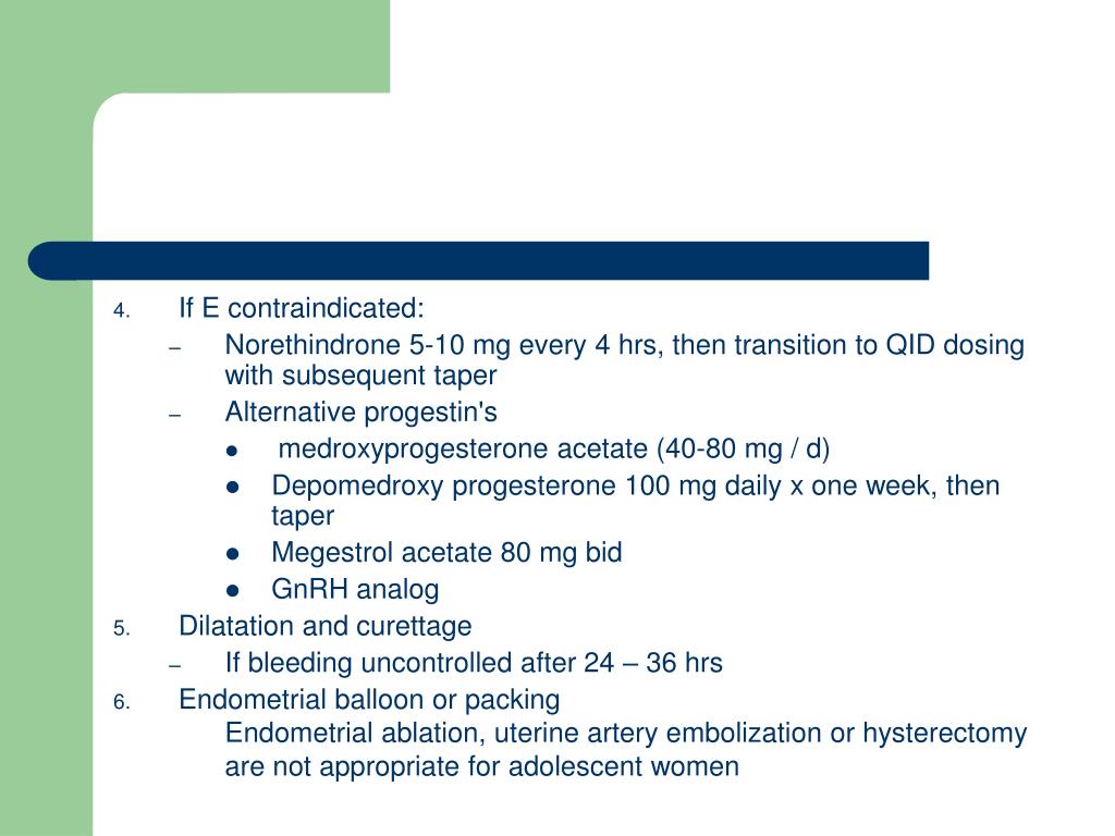 PPT - Management of Heavy Menses in Adolescent Women PowerPoint ...