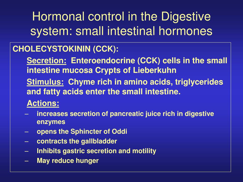 Ppt Hormonal Control In The Digestive System Gastric Hormones