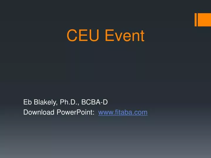 PPT - CEU Event PowerPoint Presentation, free download - ID:6705008