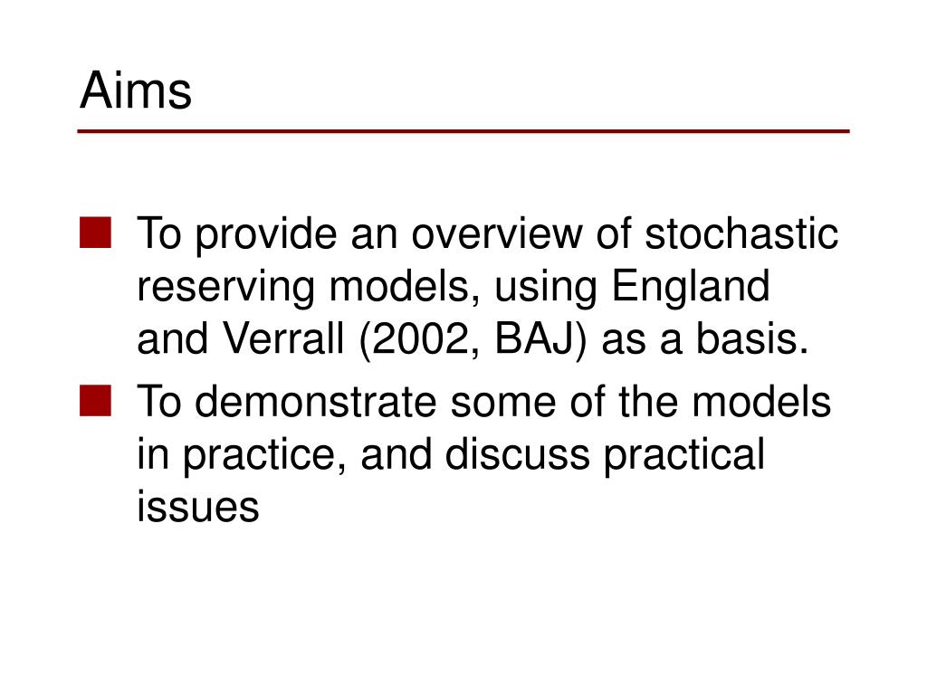 PPT - Stochastic Reserving in General Insurance Peter England, PhD EMB ...