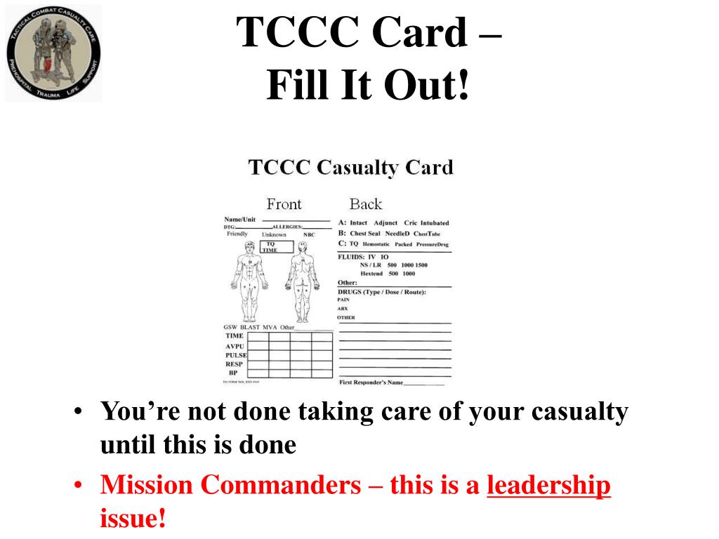 PPT - Tactical Combat Casualty Care 7 December 2012 PowerPoint ...