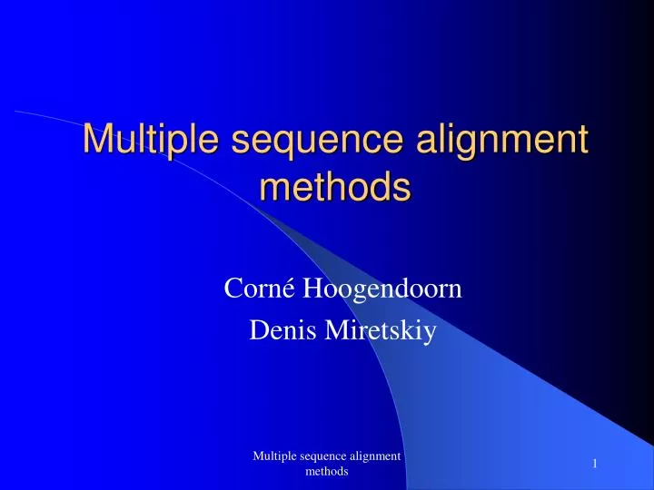 PPT - Multiple sequence alignment methods PowerPoint Presentation, free ... PPT - Multiple sequence alignment methods PowerPoint Presentation, free ...