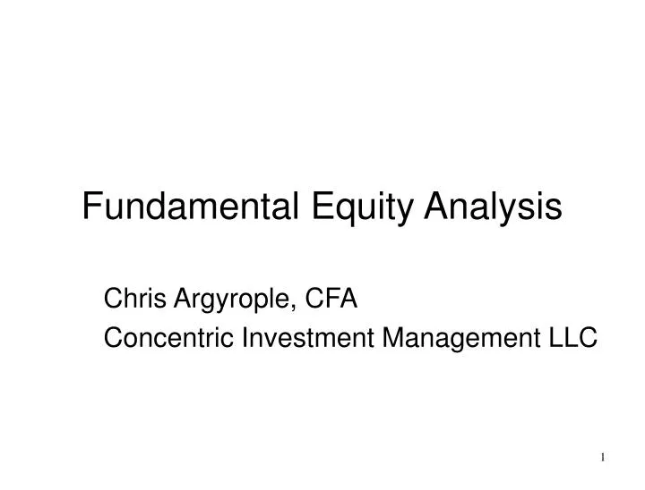 PPT - Fundamental Equity Analysis PowerPoint Presentation, free ...
