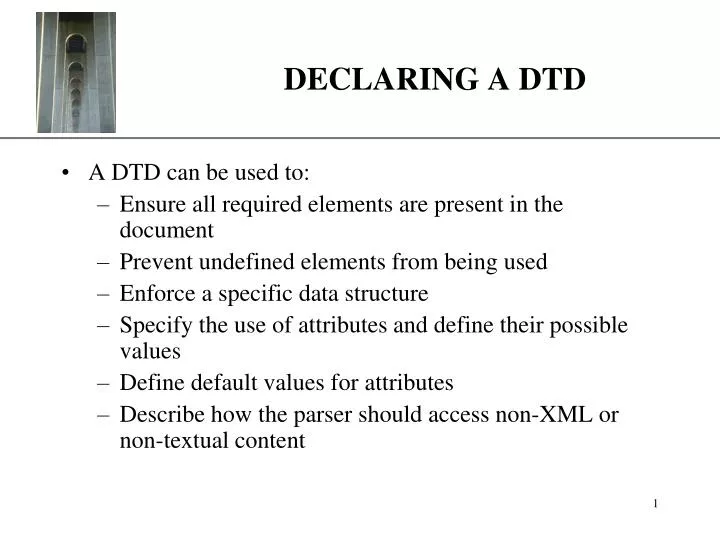 PPT - DECLARING A DTD PowerPoint Presentation, free download - ID:6708500