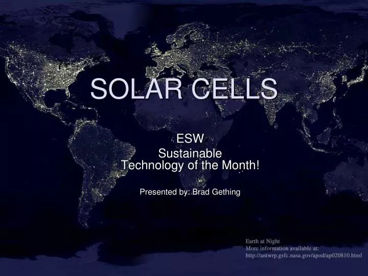 PPT - SOLAR CELLS PowerPoint Presentation, free download - ID:6708812