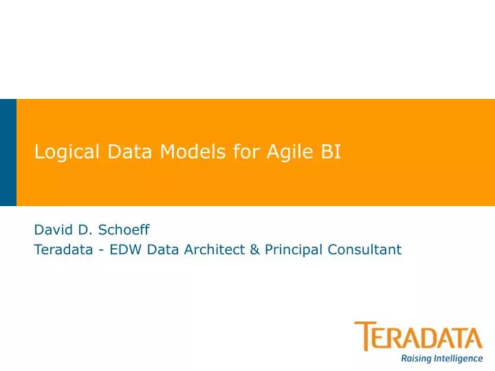 PPT - Logical Data Models for Agile BI PowerPoint Presentation, free ...
