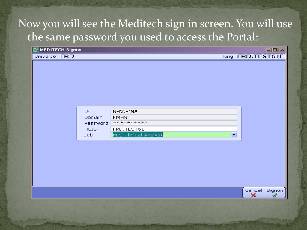 PPT - Meditech 6.1 PowerPoint Presentation, free download - ID:6709200
