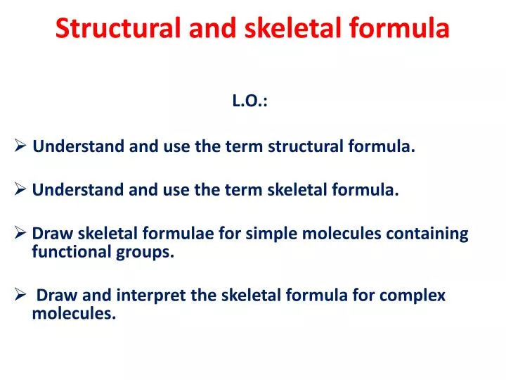 PPT - Structural and skeletal formula PowerPoint Presentation, free ...