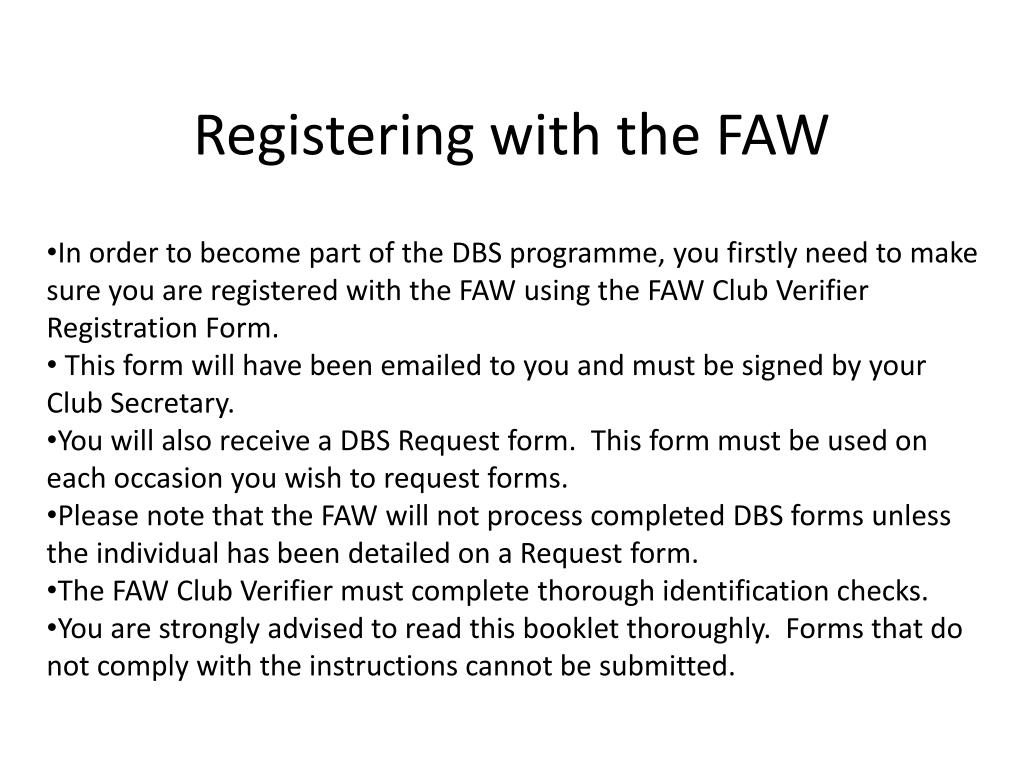 PPT - Completing a new DBS Form : Guidance notes for Safeguarding ...