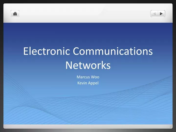 PPT - Electronic Communications Networks PowerPoint Presentation, free ...