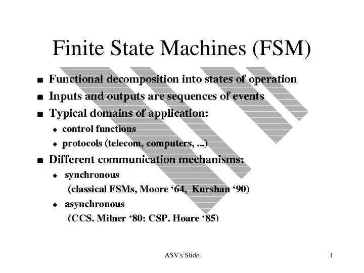 PPT - Finite State Machines (FSM) PowerPoint Presentation, free ...
