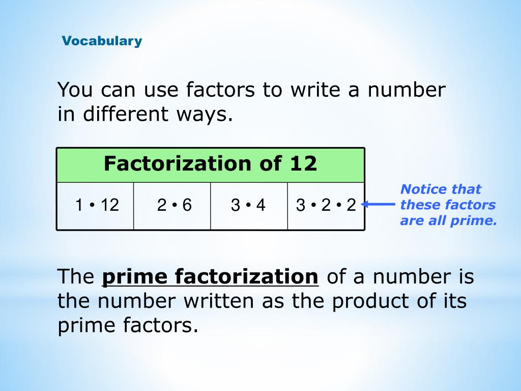 PPT - Factors, Prime Factorization, and Greatest Common Factor ... PPT - Factors, Prime Factorization, and Greatest Common Factor ...