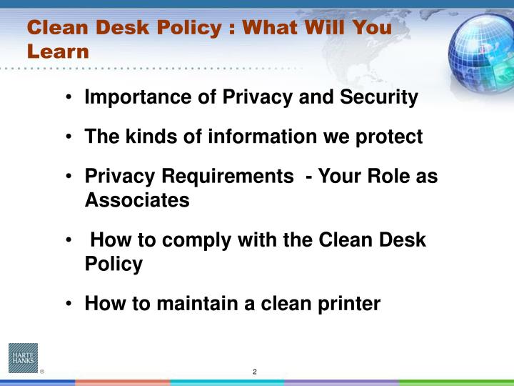 PPT - HHM Clean Desk Policy PowerPoint Presentation - ID:6711245